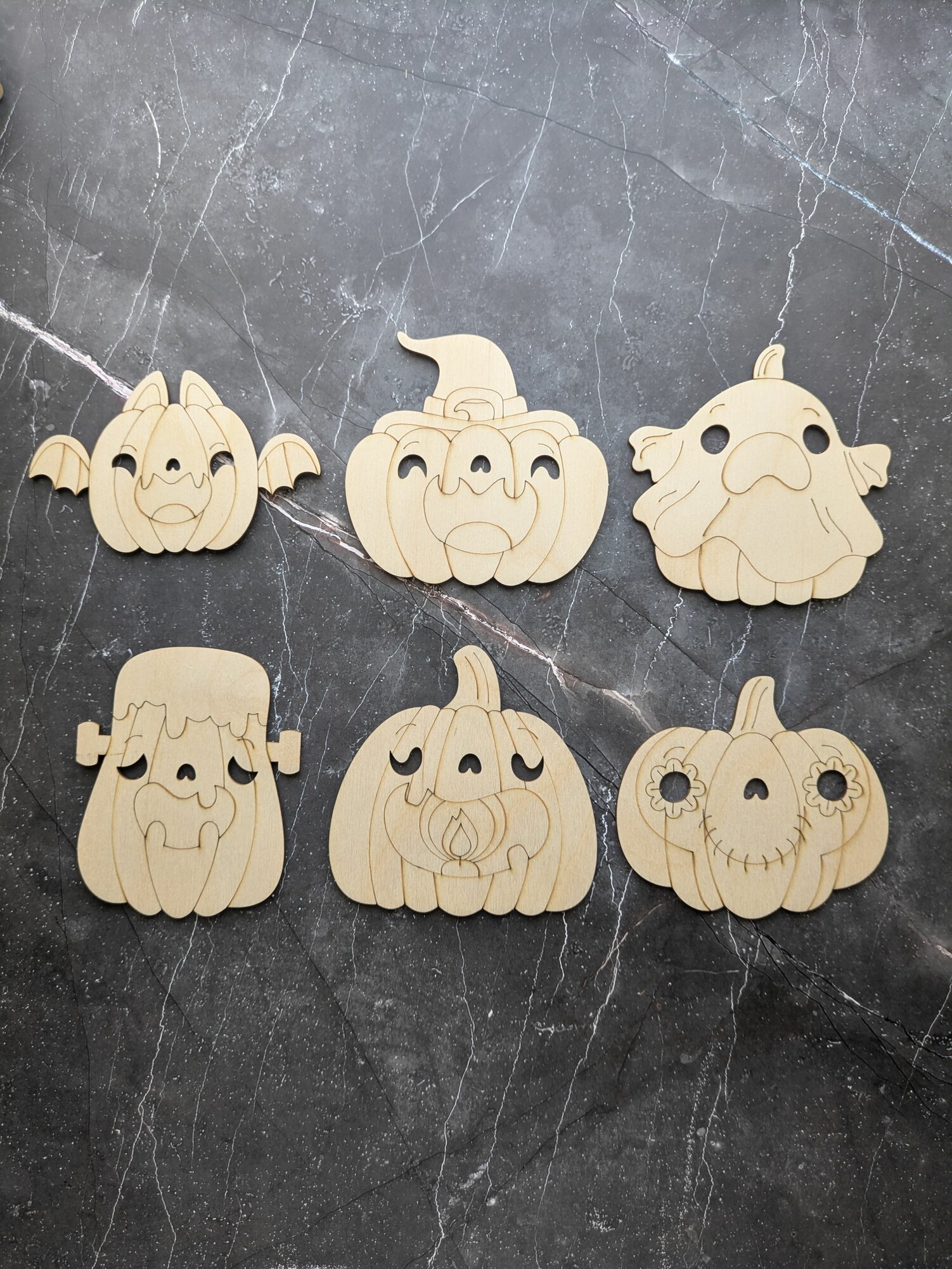 Магниты на холодильник из фанеры для раскрашивания, 6 шт.