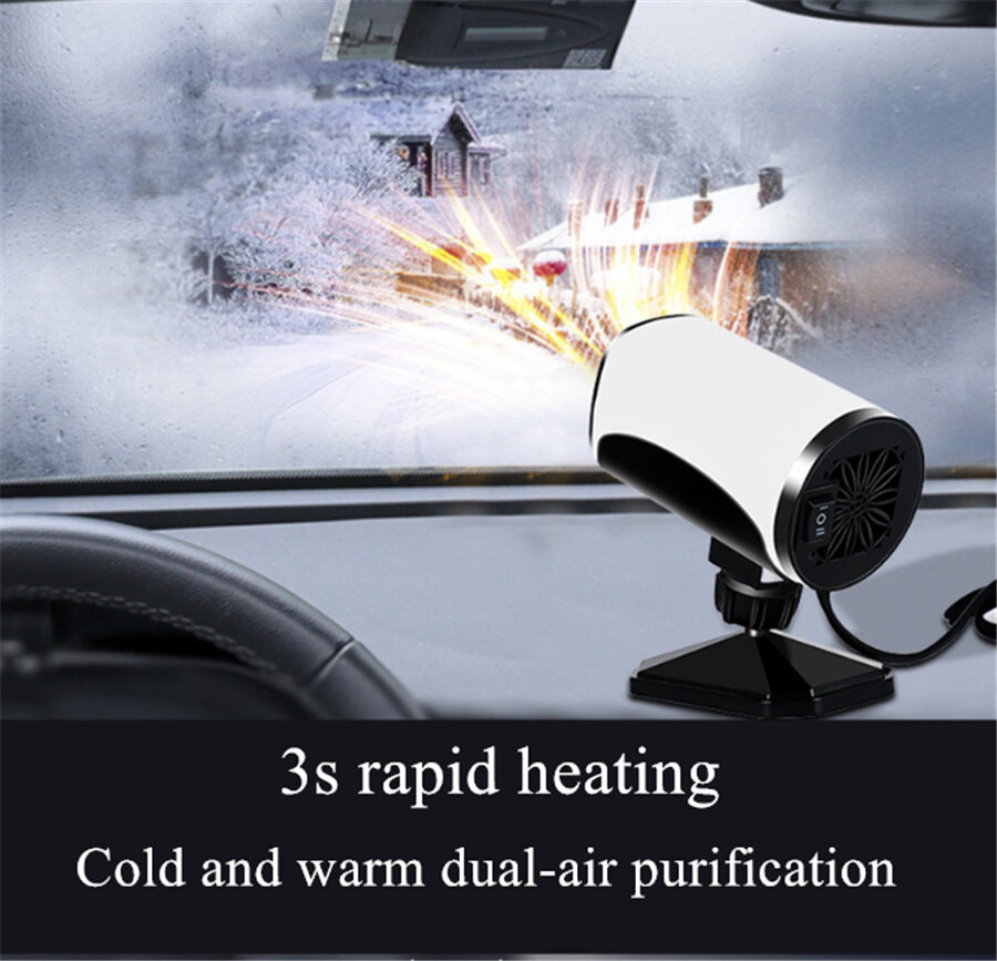 Автомобильный обогреватель 12В 150 Вт, портативный электрический обогреватель с вентилятором, охлаждающий вентилятор, 36