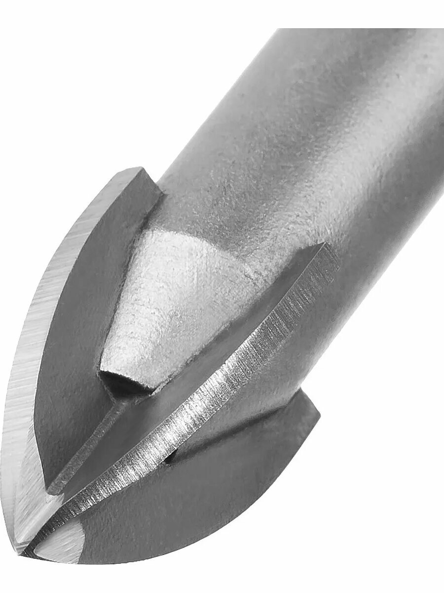 14 мм, 4х кромка, HEX 1/4, Сверло по стеклу и кафелю, Профе