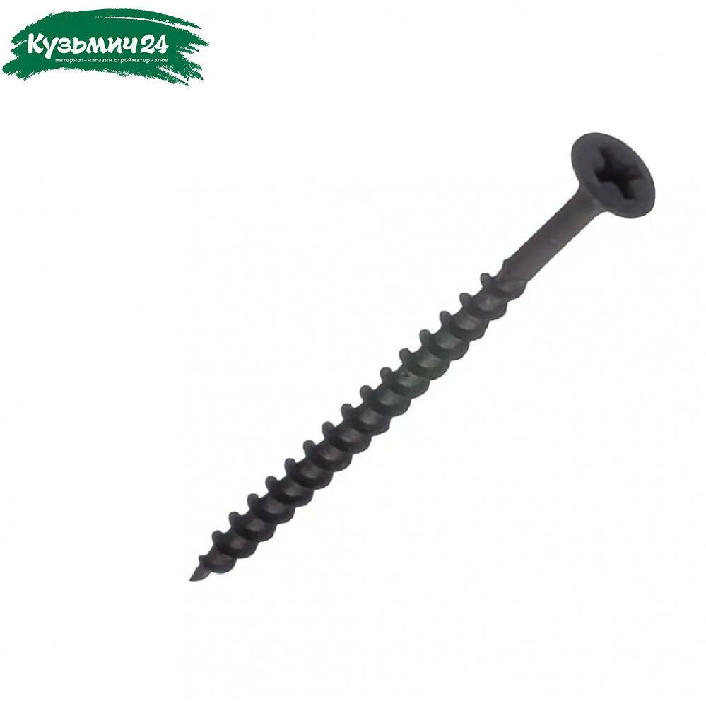 Саморез по дереву и гипсокартону ЦММ крупная резьба, 4.2х75 мм, 203 шт, вес 1 кг