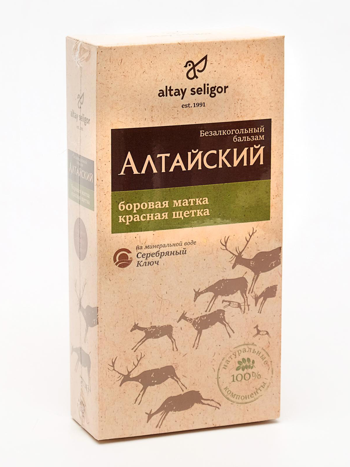 Бальзам Altay Seligor Алтайский, с боровой маткой и красной щеткой, 250мл