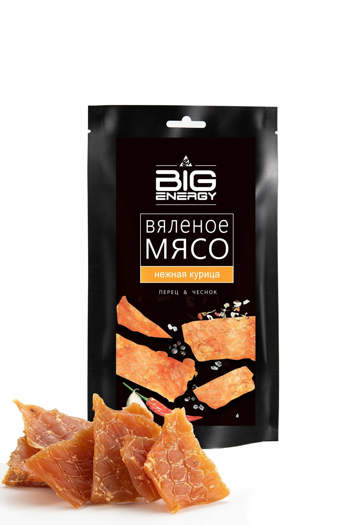Мясо вяленое нежная курица "Big energy" 50 гр, 4 шт.