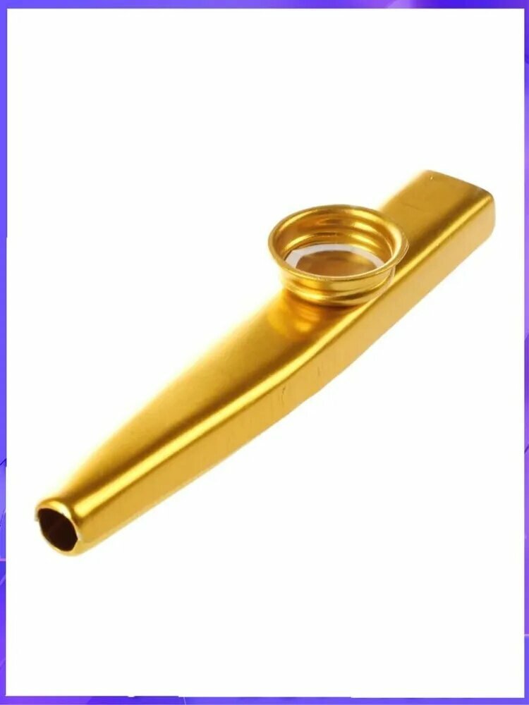 Металлическая флейта Kazoo Рот Музыкальный инструмент Губная гармоника Практическая золотая