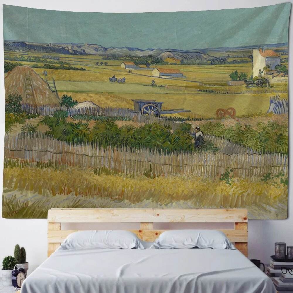 Художественный гобелен "Лотос", полиэстер 230x150cm, черный