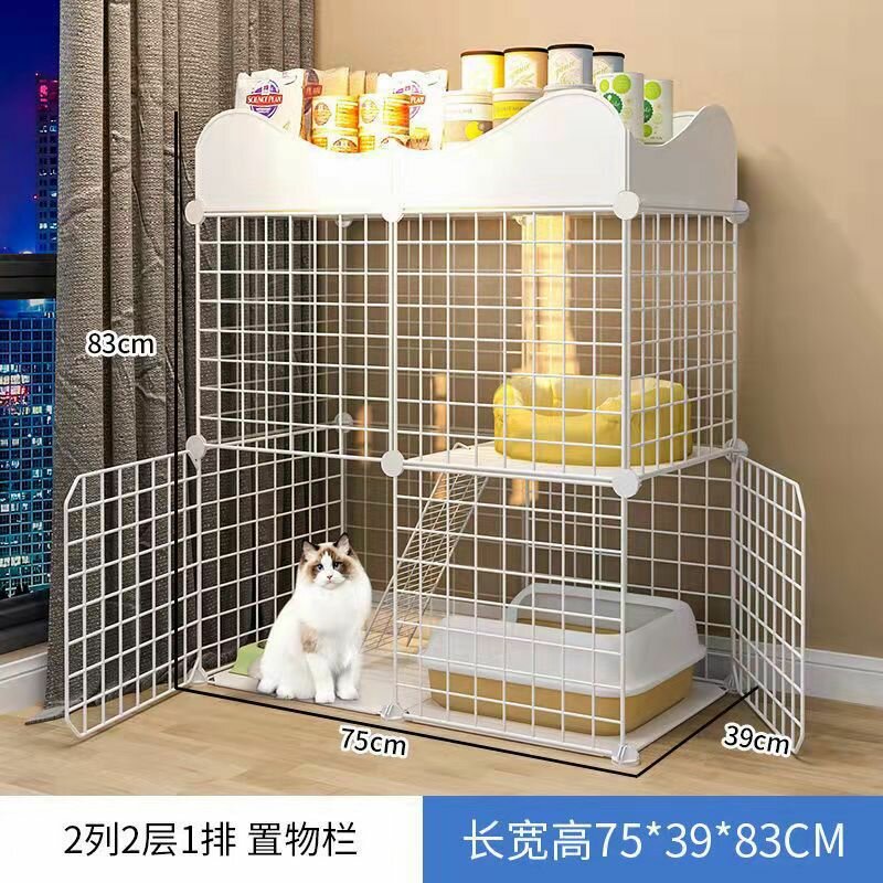 Клетка для кошек, очень большая, свободное пространство, двухъярусная вилла для кошек, домик для питомцев, большой домик для кошек, интегрированный без туалета