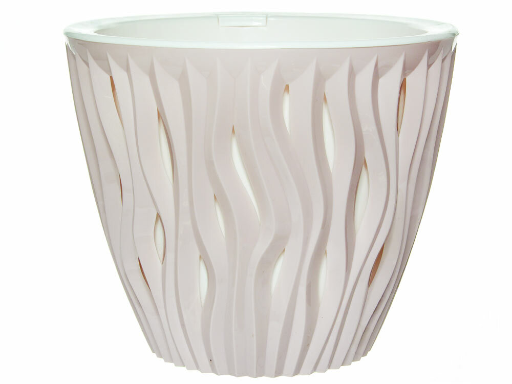 Кашпо Вдохновение 4.5л, бежево-розовый