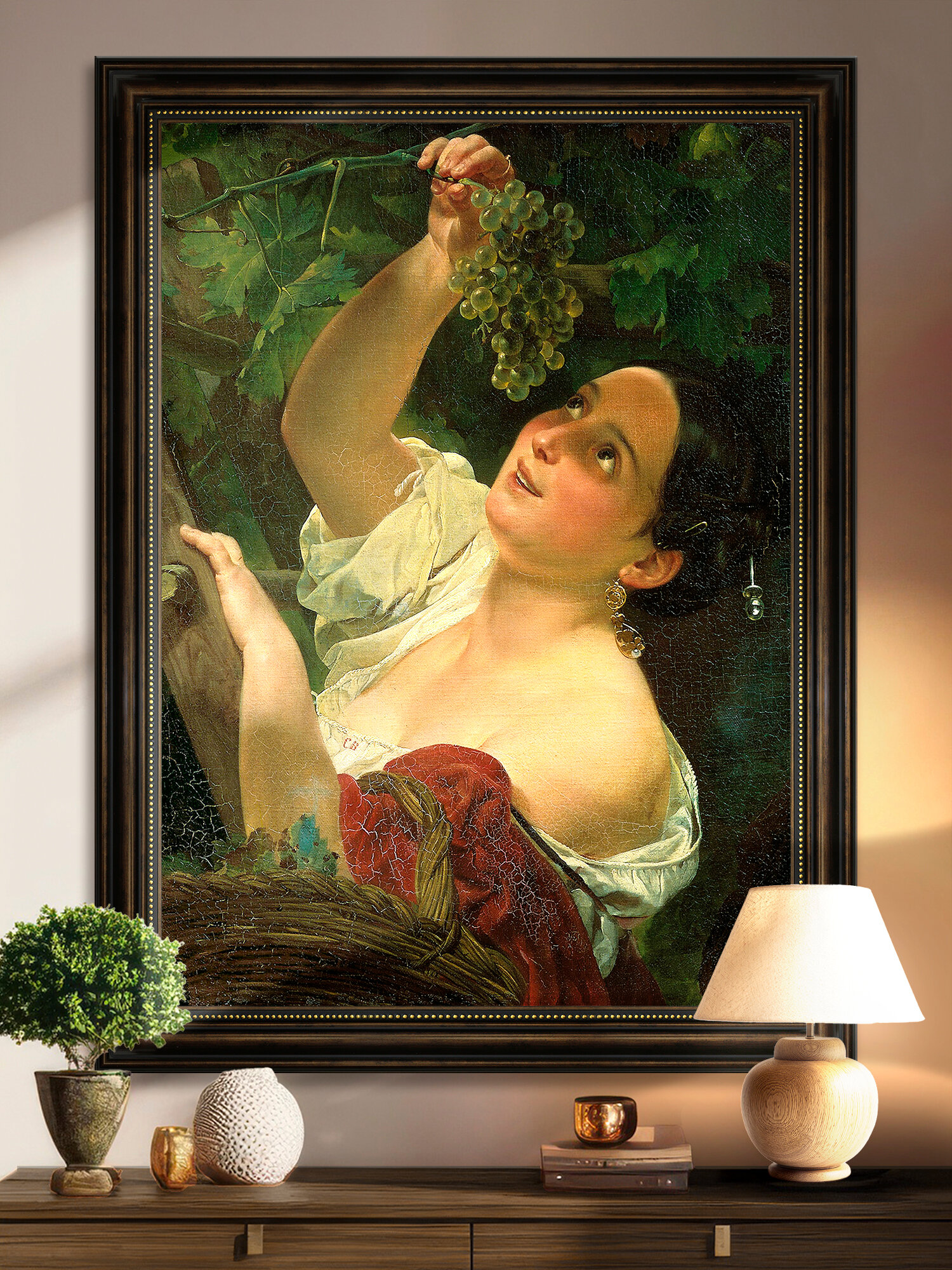 Картина на стену интерьерная в раме "Итальянский полдень" 87х112 см Графис