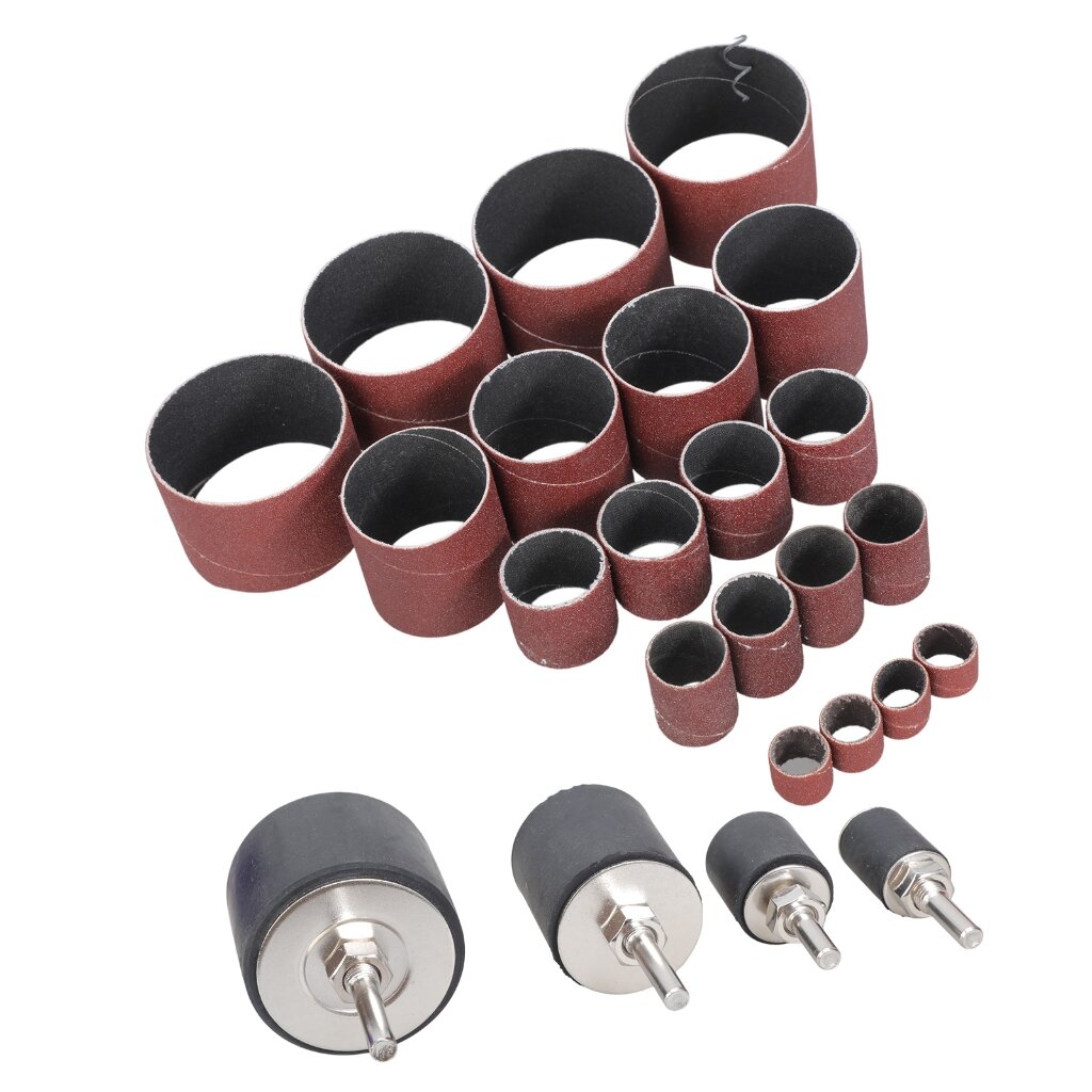16x/комплект Шлифовальный Барабан Набор Соединительных Шлифовальных Лент 60 # #80 #120 Наждачная Бумага для Резьбы по Дереву Гравировка Полировка Роторный Инструмент