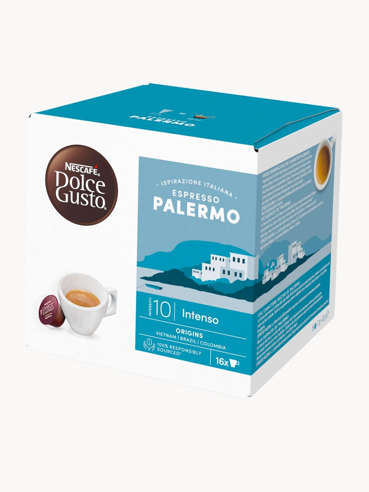 Капсулы Nescafe Dolce Gusto Palermo, для кофемашин, средняя обжарка, 16 шт