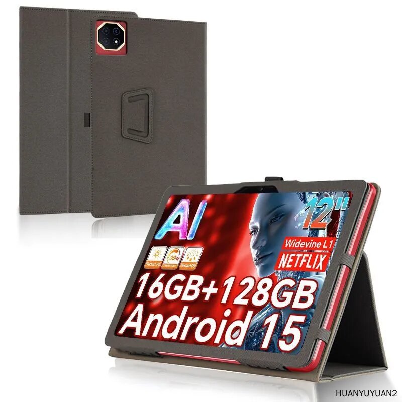 Чехол на планшет Teclast T65 Plus,13.4 дюйма, текстура кожи, сверхлегкий, черный