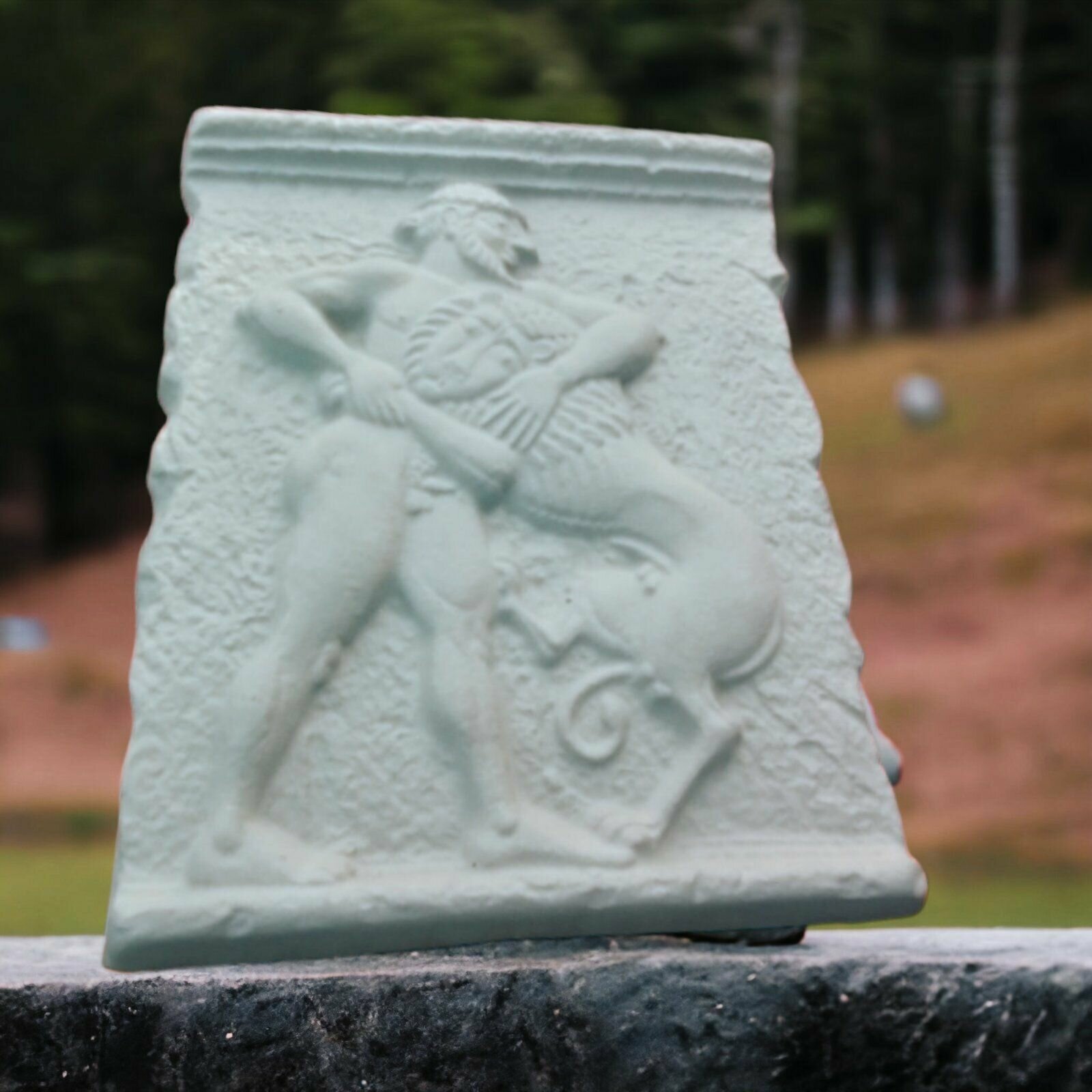 Большое панно на стену Борец. Декор для дома Египет, барельеф "Фрески", для интерьера.