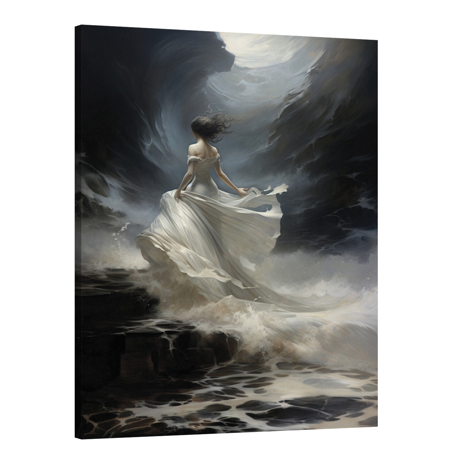 Интерьерная картина 50х70 "Девушка и море"