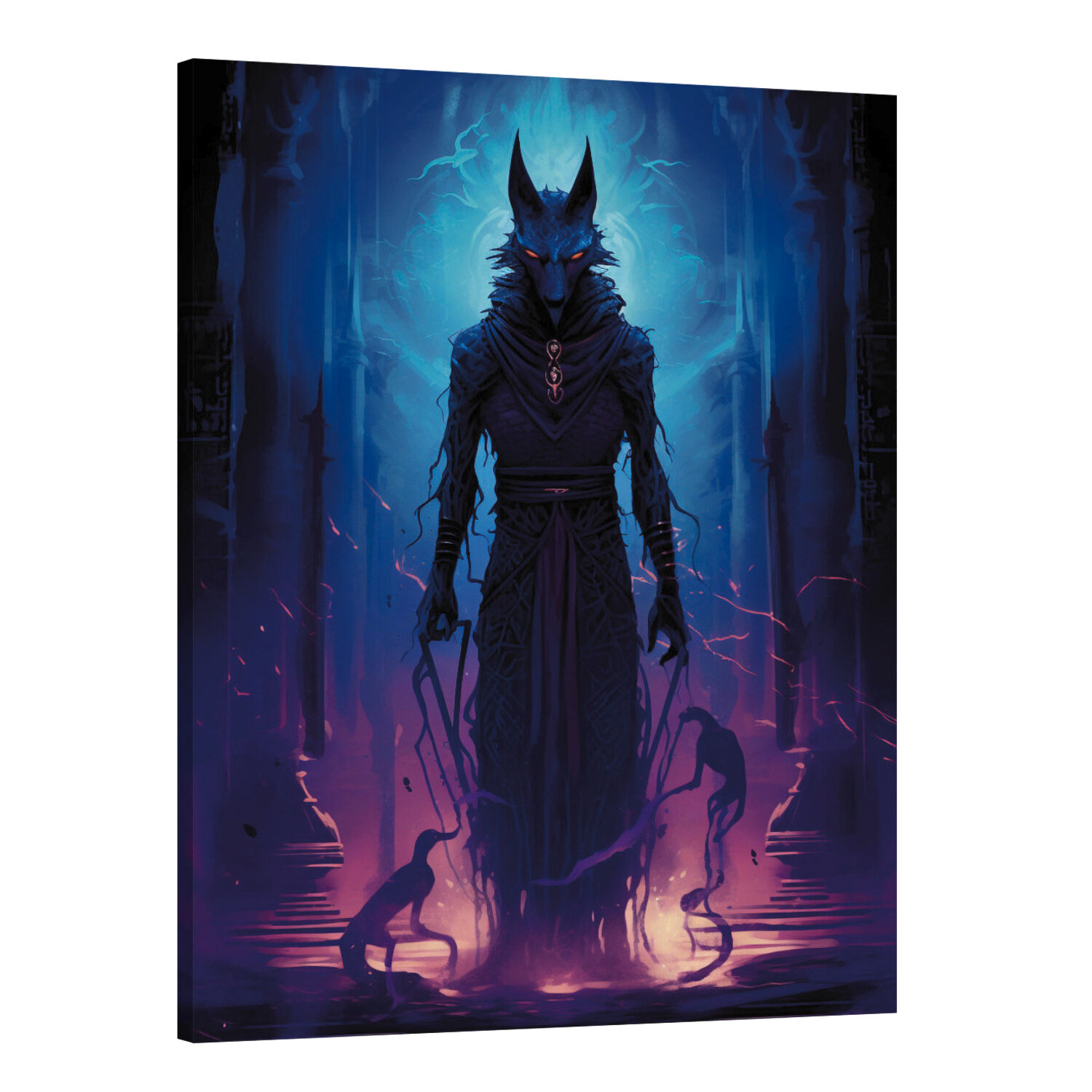 Интерьерная картина 50х70 "Анубис: вестник бога смерти"