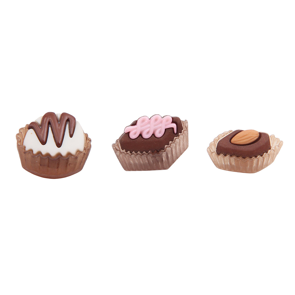 Пуговицы фигурные декоративные Dress It Up 'Шоколадные конфеты', пластик, 9 шт