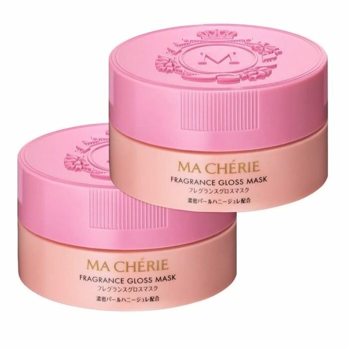 MA CHERIE Увлажняющая маска для придания блеска волосам с цветочно-фруктовым ароматом, 180 гр. 2 шт. в комплекте