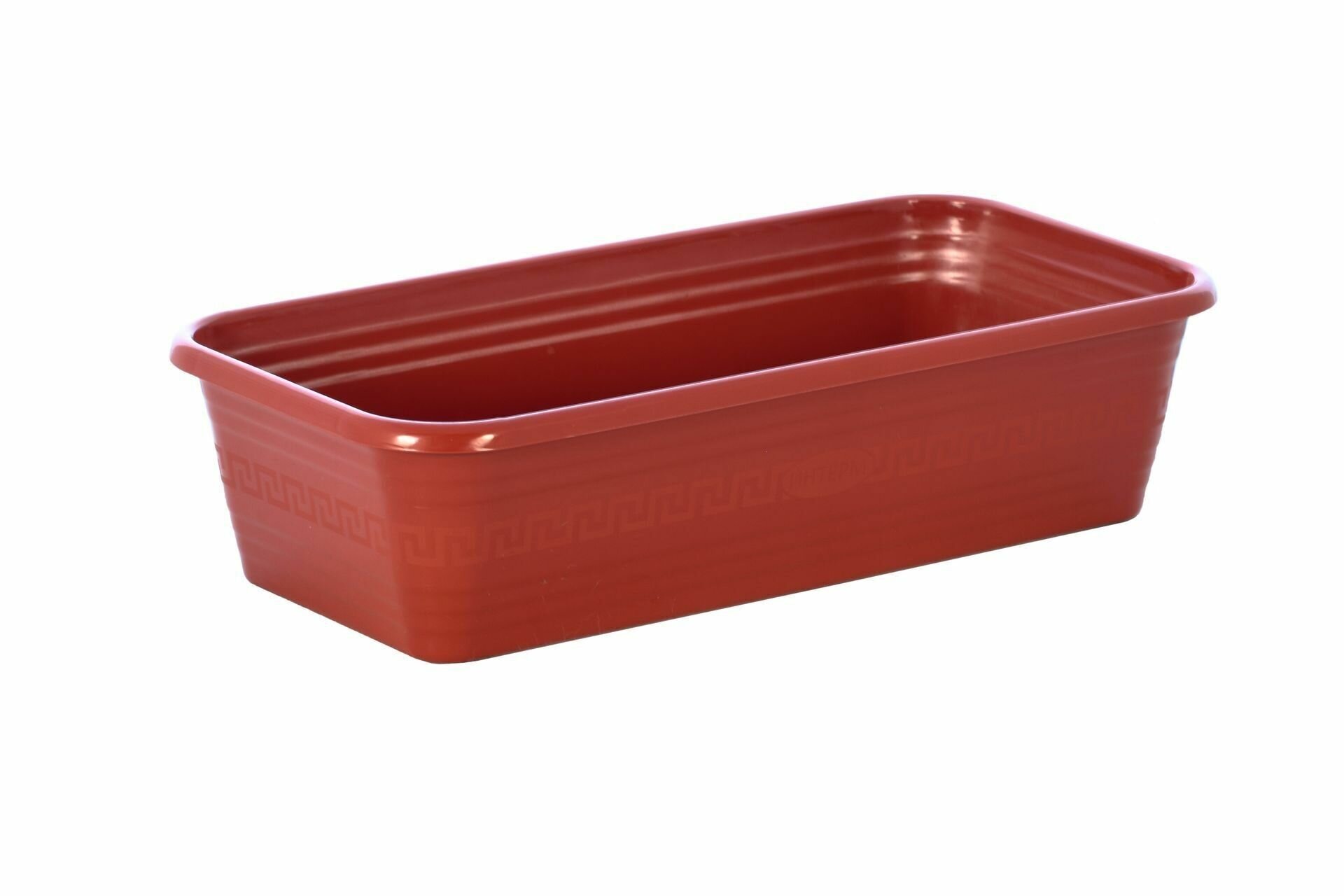 Ящик для рассады без поддона 380*190*95мм терракотовый, декор