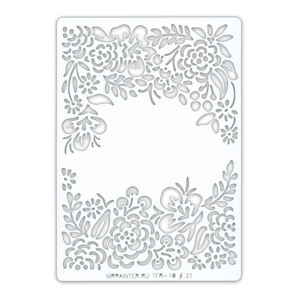 Mr.Painter TFR-10-KD00 трафарет-маска 11.5x16.5 см, 31 Хохлома декоративное нанесение узоров