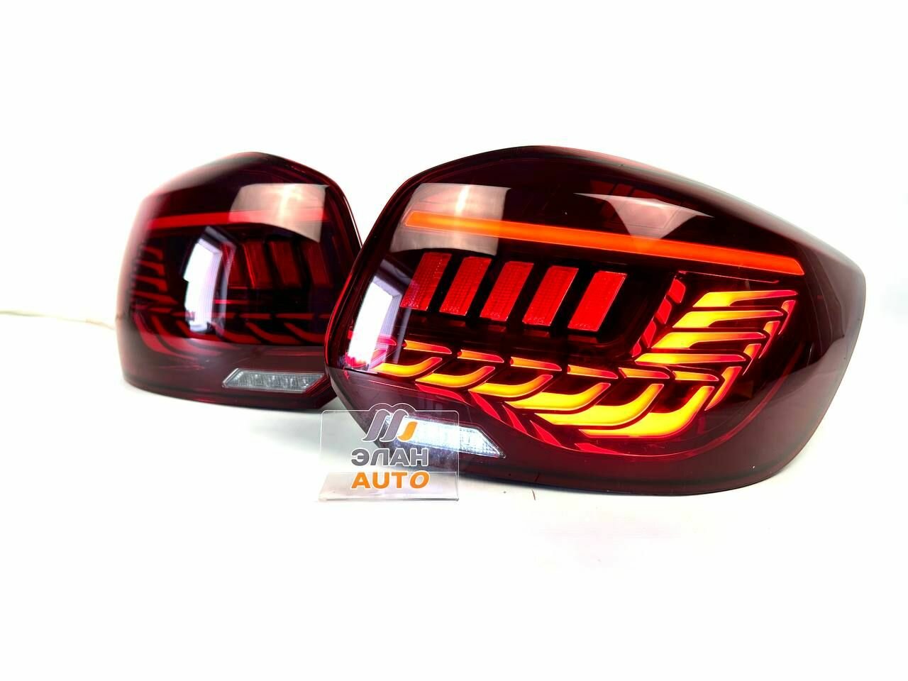 Тюнинг-фонари BestPartner, для LADA Granta Liftback, ABS пластик, красные, 30 Вт