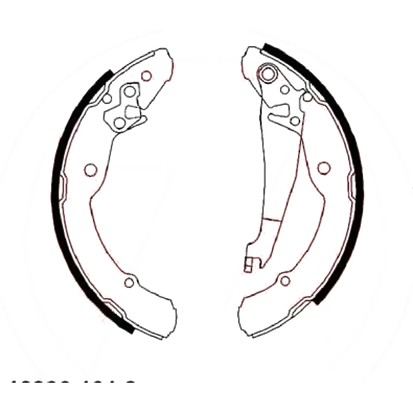 ZIMMERMANN 10990.101.8 (1J0609525 / 1J0698525 / 1J0698525B) колодки барабан Seat (Сеат) inca 95- / sko oktavia 96-