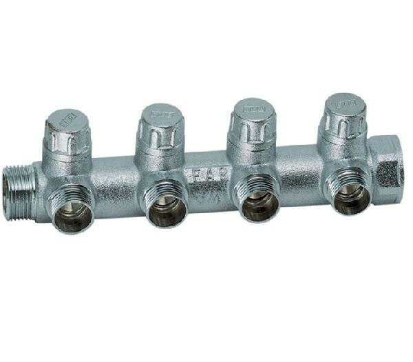 Зап. коллектор 1" ВР-НР Евроконус 4 отв. FAR (FK 3873 134)