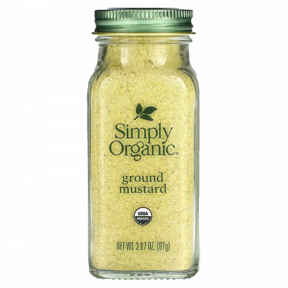 Горчица Simply Organic, молотая, органическая, универсальная, 87 гр