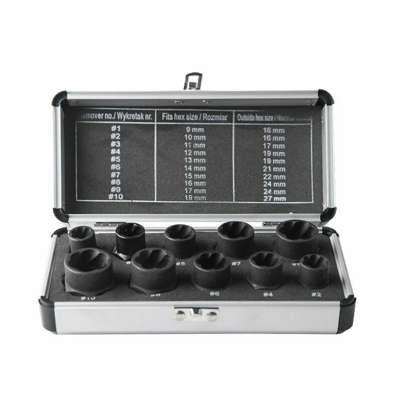 Головки для скрученных гаек 9-19мм 3/8" YATO (набор 10пр), YT-06031