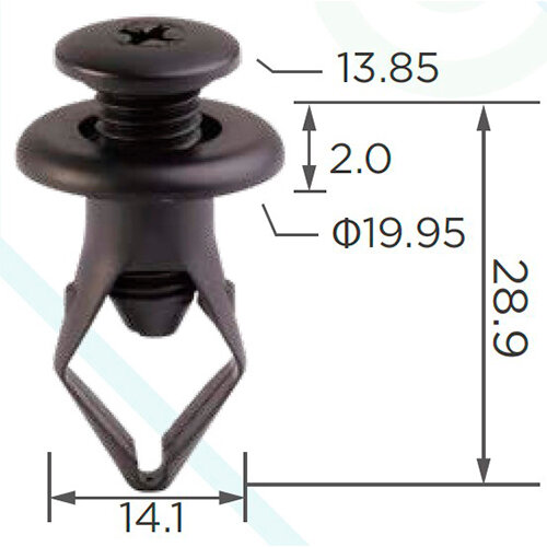 Клипса винтовая распорная универсальная (OEM: 8659035000) 774778