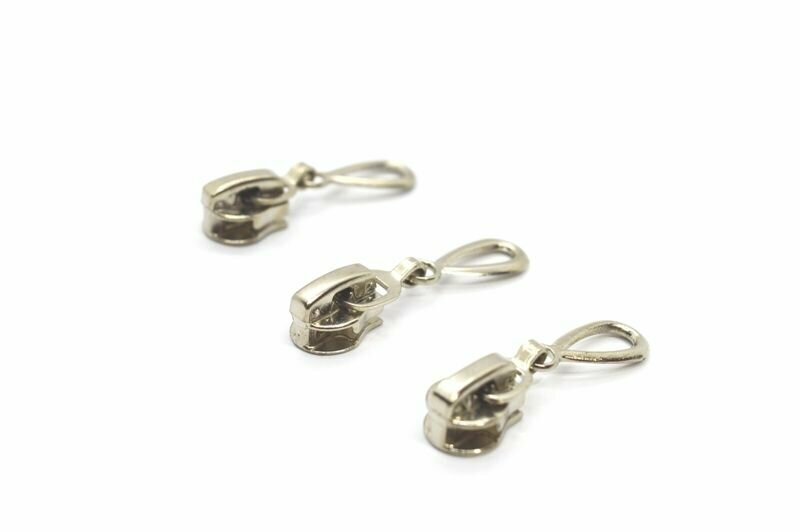 Бегунок автомат СП №5 декор цв. серебро (уп.10 шт) "Proknopka"