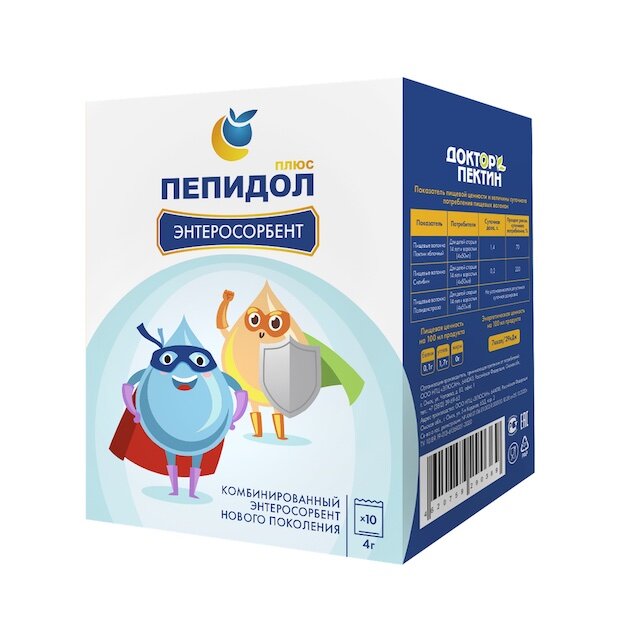 Пепидол плюс пор. пак, 4 г, 10 шт, 1 уп.