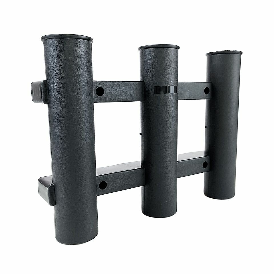 Держатель удилища, спиннинга, тройной, черный пластиковый (10269188)