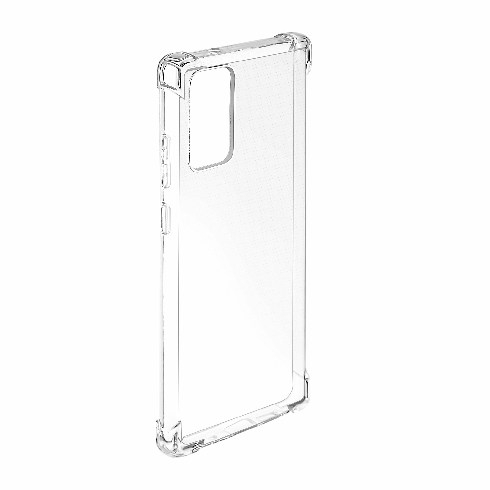 Чехол-накладка для Samsung Galaxy Note 20 противоударный c усиленными углами, силиконовый, прозрачный