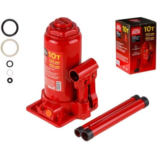 Startul Домкрат гидравлический 10т бутылочный 200-405мм AUTO (ST8018-10) (h min 200мм, h max 405мм)