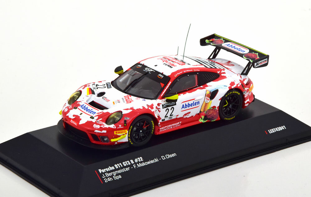 Модель коллекционная IXO Porsche 911 GT3 r no 22 24H spa 2020