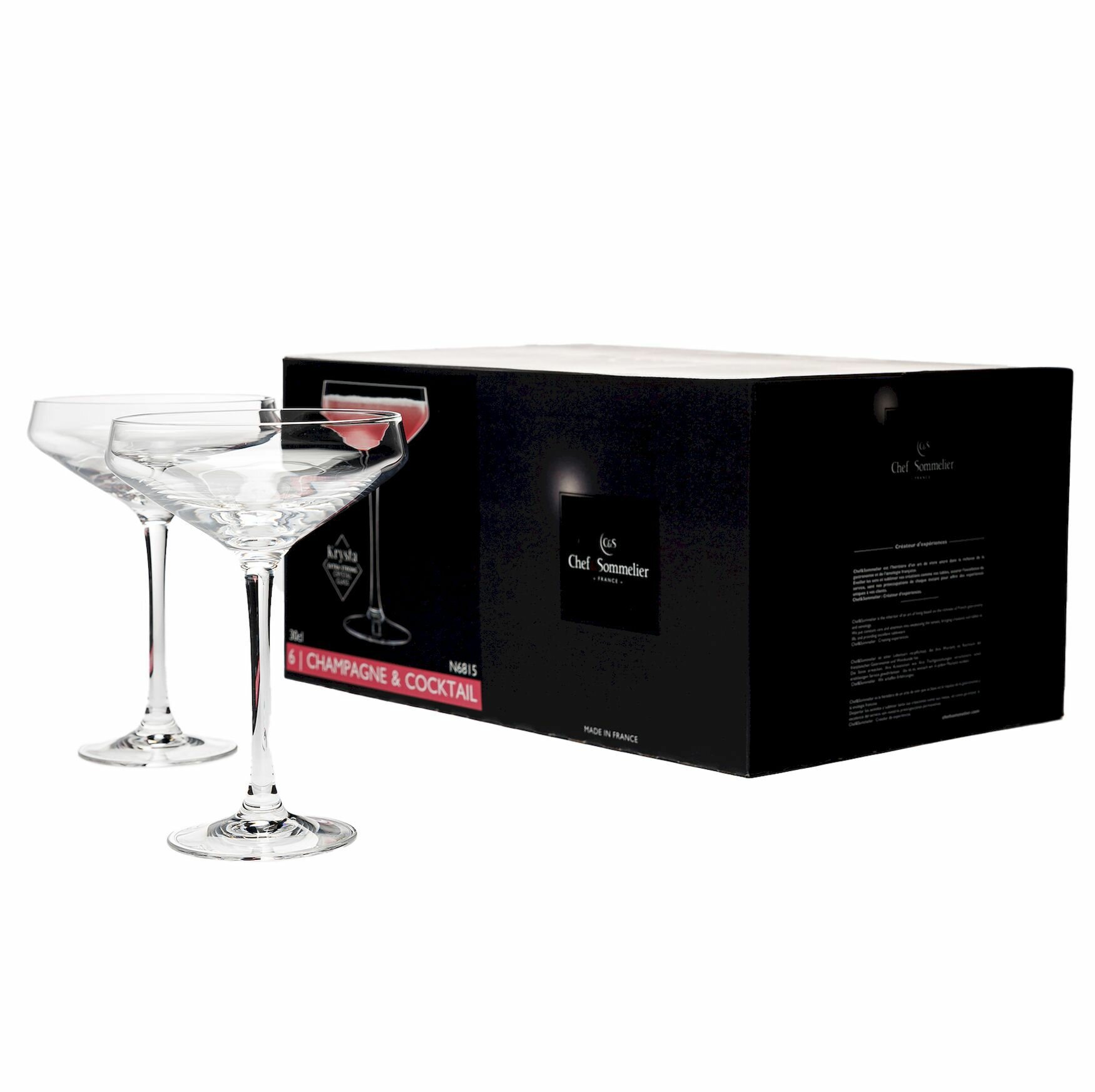 Шампанское-блюдце Chef&Sommelier "Cabernet", хрустальное стекло, 300мл, 6шт.