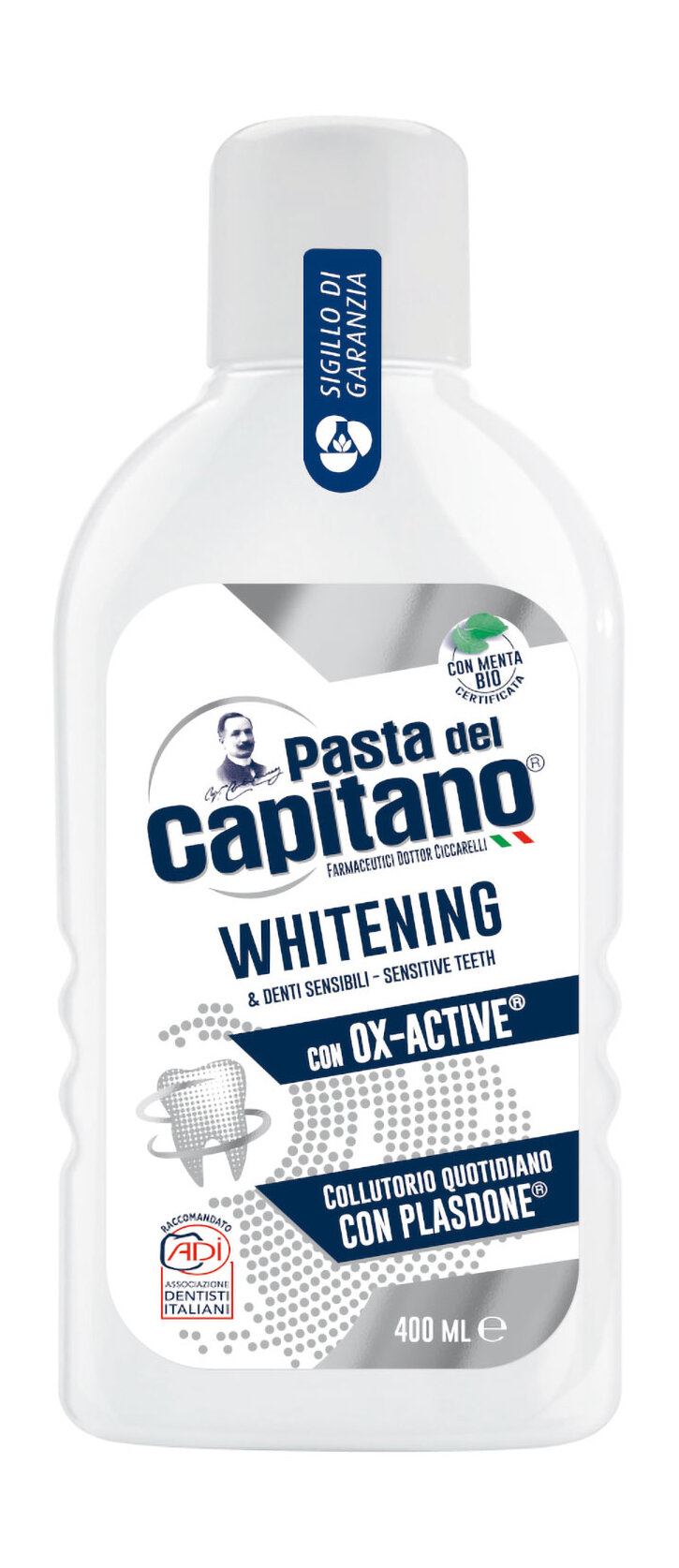 Pasta del Capitano Ополаскиватель для полости рта Whitening, 400 мл