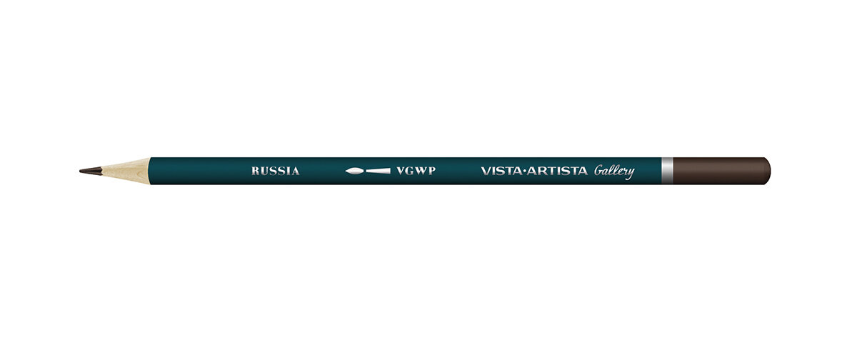 Карандаш акварельный "VISTA-ARTISTA" "Gallery" VGWP художественный заточенный 720 Темный шоколад (Dark chocolate)