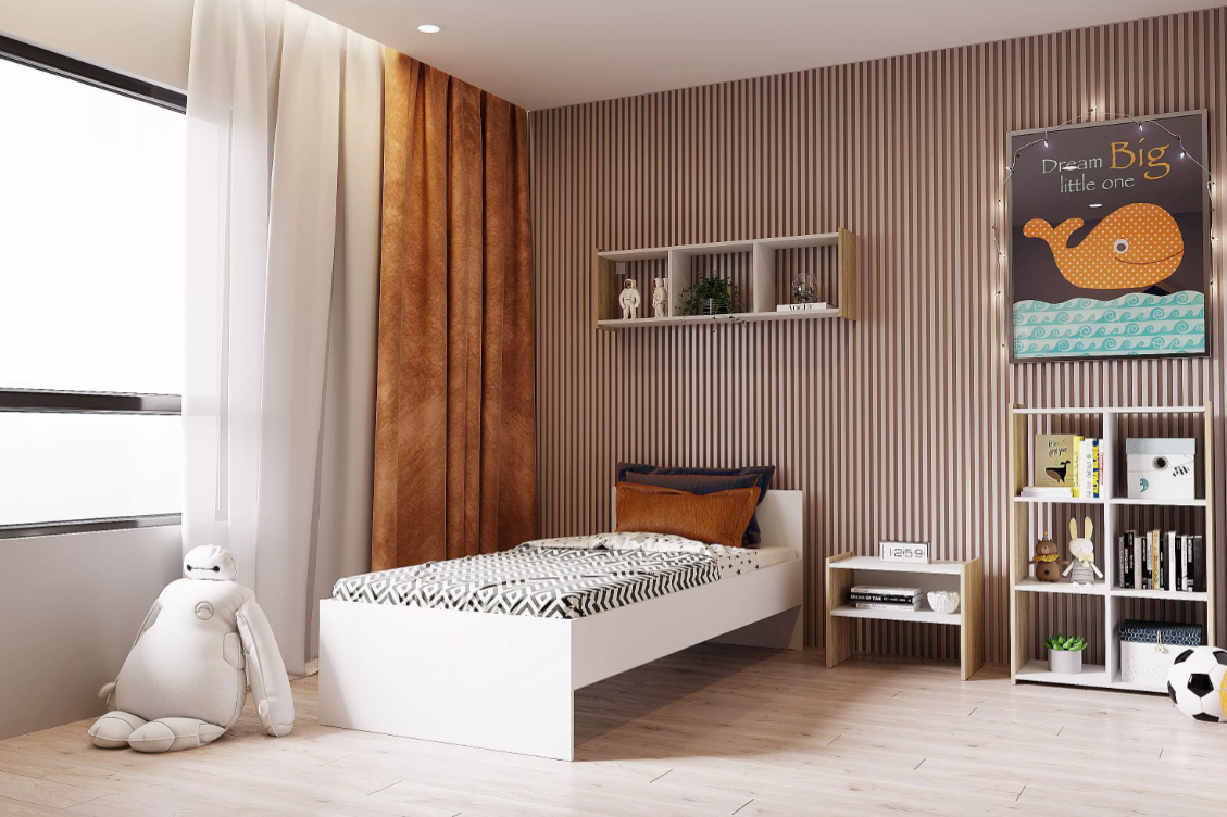 Детская Сильва Симпл комплектация 1 Белый фасадный, белый (км)/дуб сонома