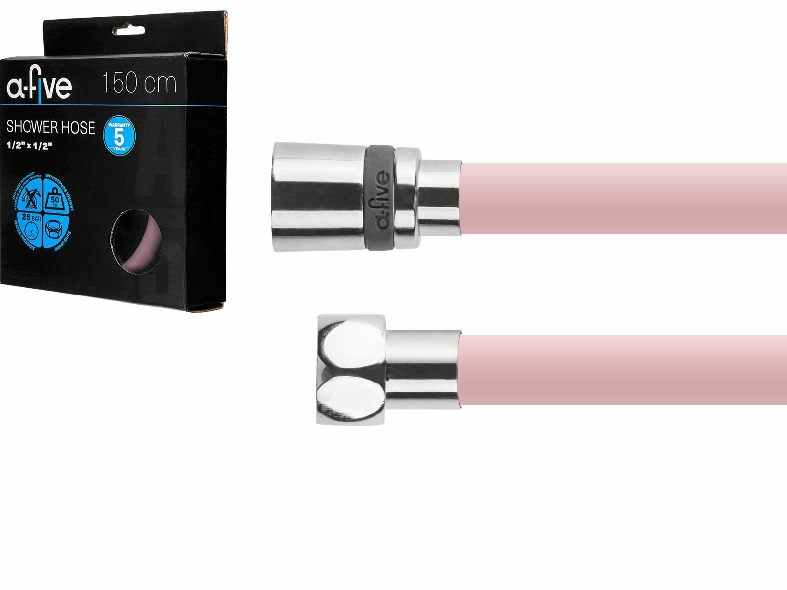 Шланг для душа A-FIVE 150 см, розовый (A5-030PNK)