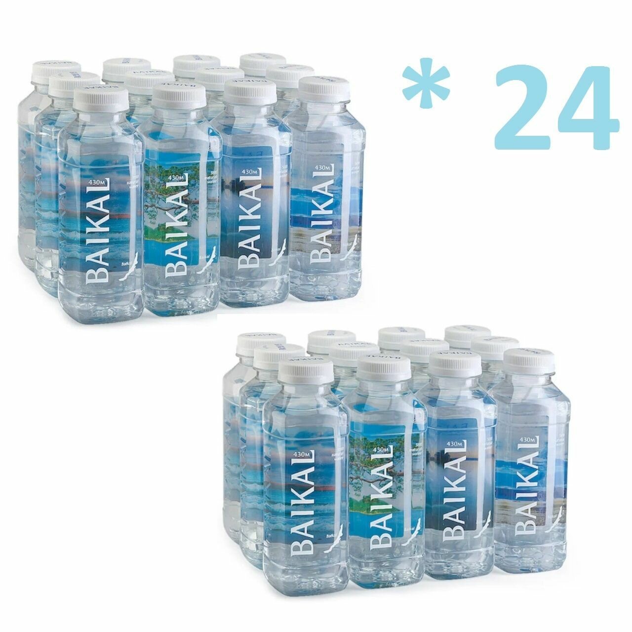 Вода Байкальская глубинная негазированная 450мл*12шт - 2 упаковки
