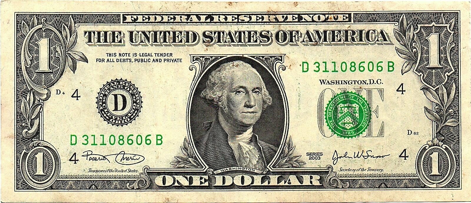 Доллар 2003 года 31108606