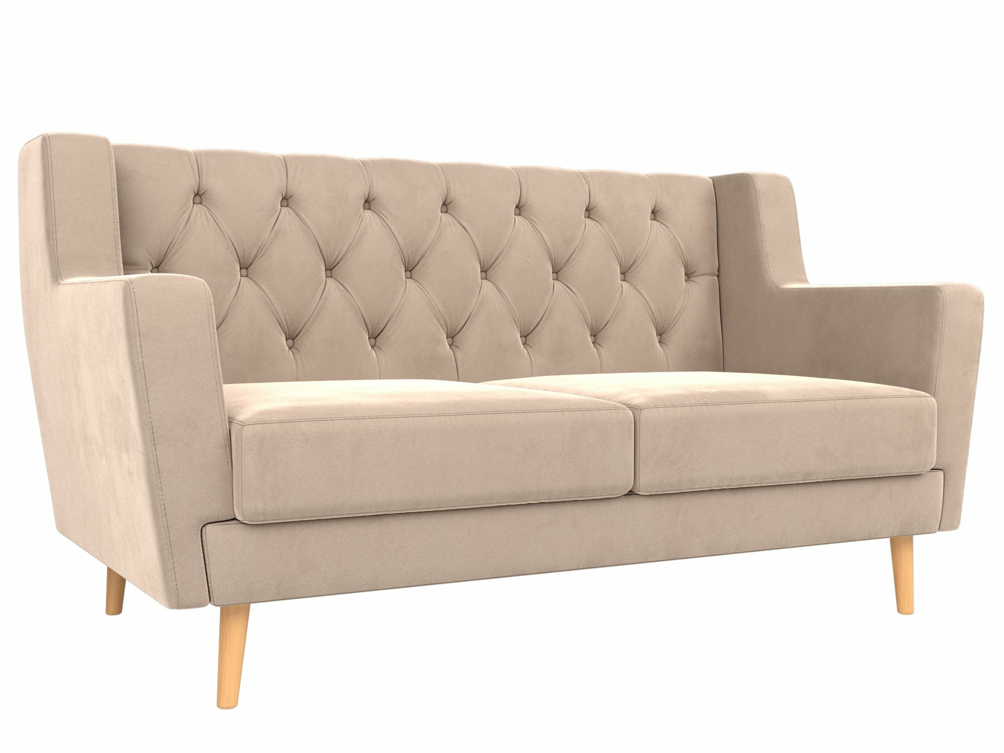 Прямой диван Брайтон 2 Люкс, Велюр, Модель 108939