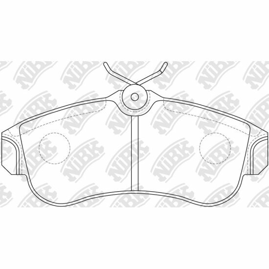 Колодки тормозные дисковые Nibk PN2180, 4 шт