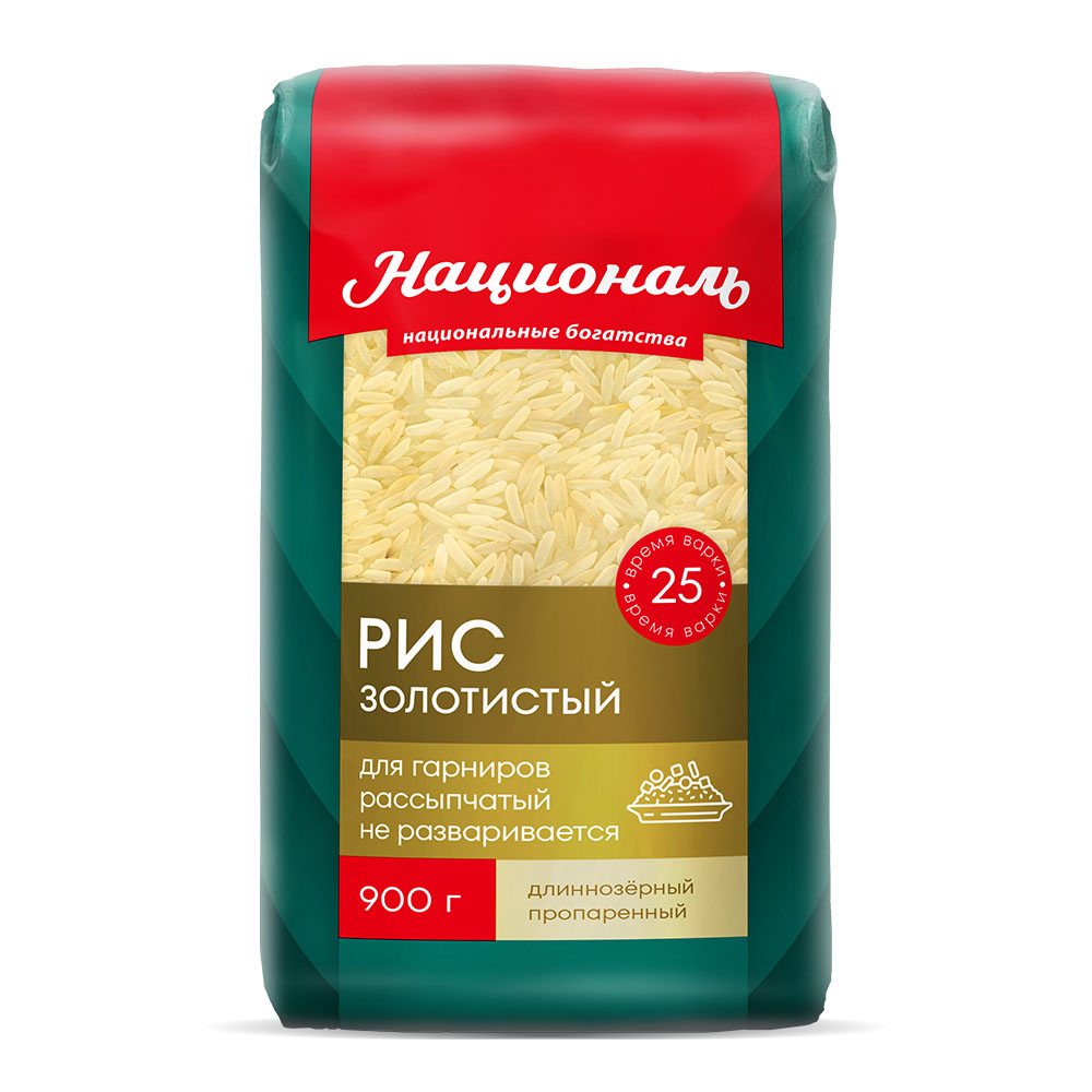Рис националь Золотистый 1-й сорт, 900г