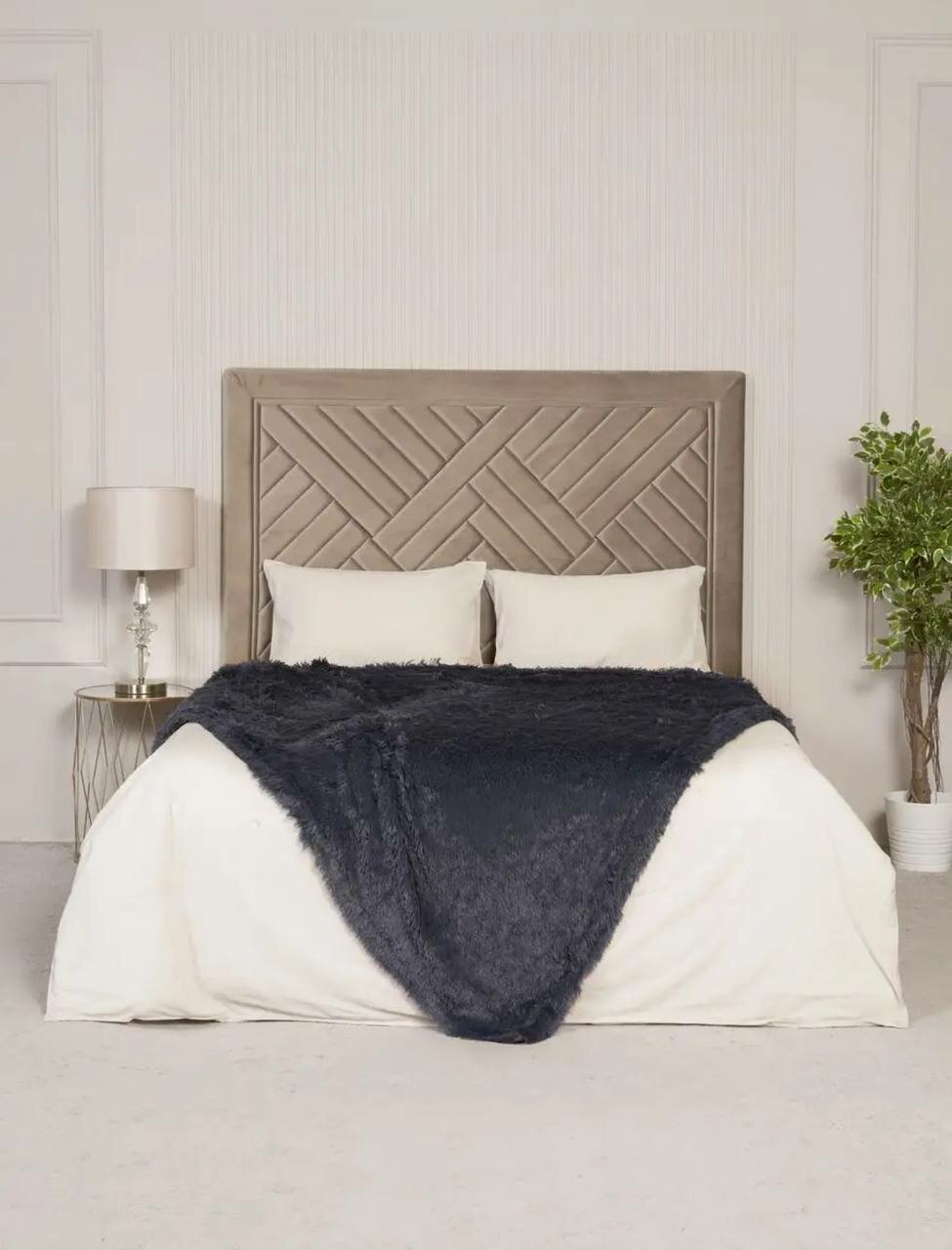 Пушистый, мягкий плед с длинным ворсом 200х220 см