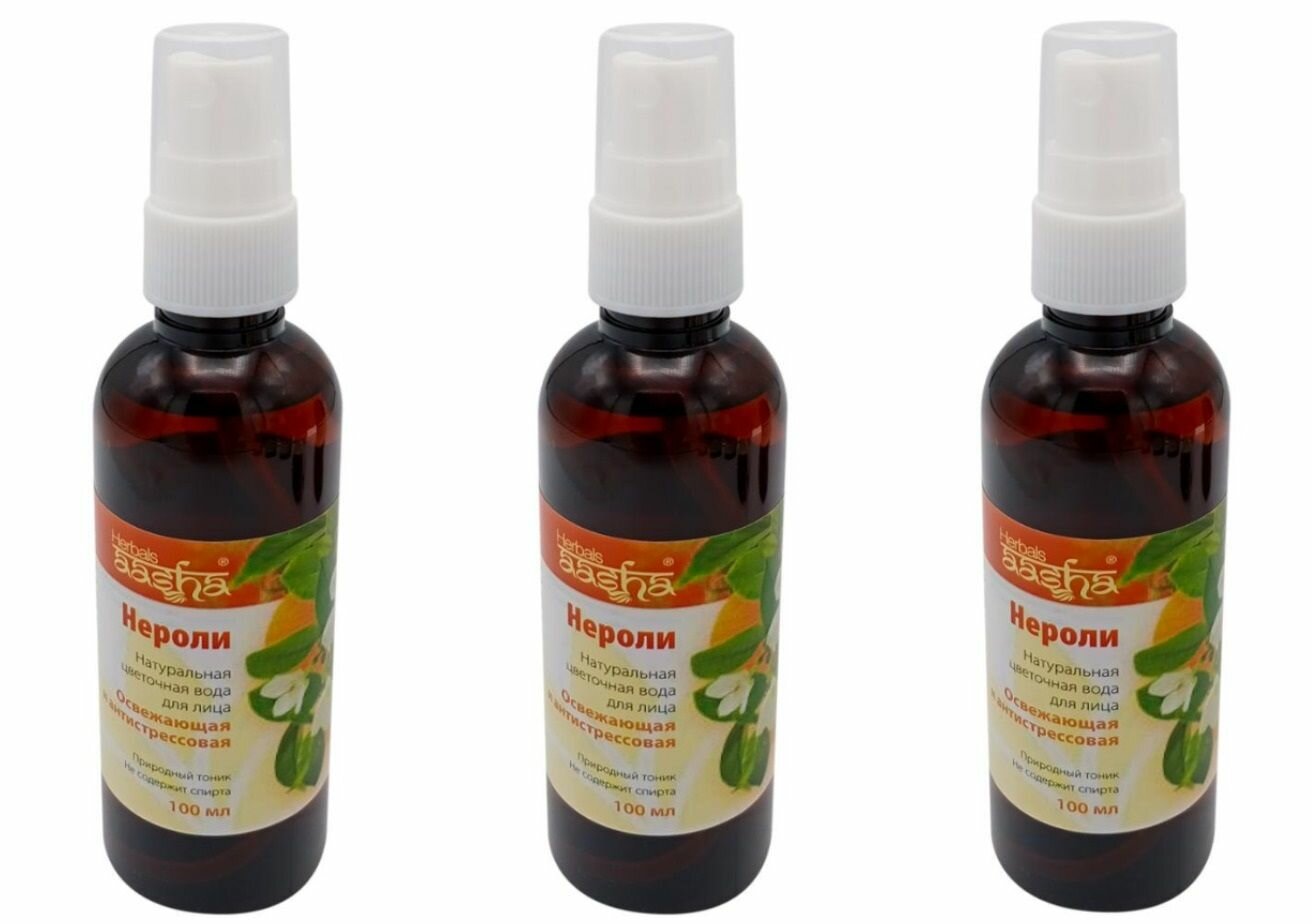 Aasha Herbals Вода косметическая Нероли, 100 мл, 3 шт