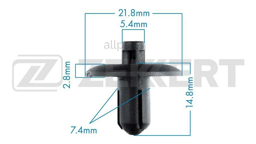 ZEKKERT BE-1582 Клипса крепёжная Renault VAG (миним. кол-во заказа 10 шт)