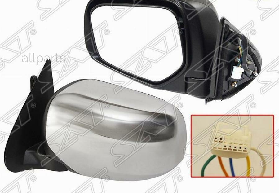 SAT ST-MB94-940-A2 Зеркало Mitsubishi L200 15-19 (Спереди/ Слева/ Регулировка/ Складывание/ 5 контактов/ хром)