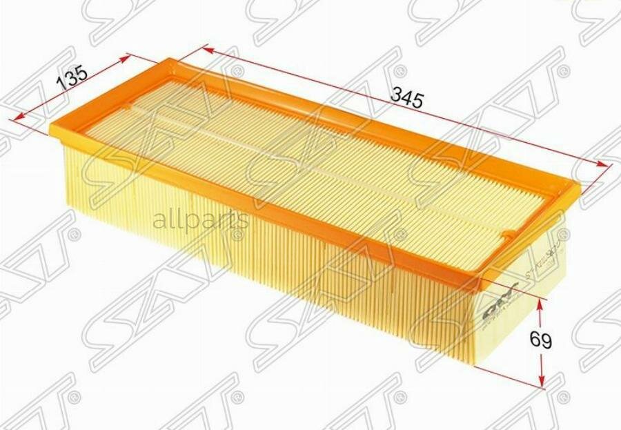 SAT ST-1K0129620D Фильтр воздушный Audi A3 03-13 / Q3 11-19