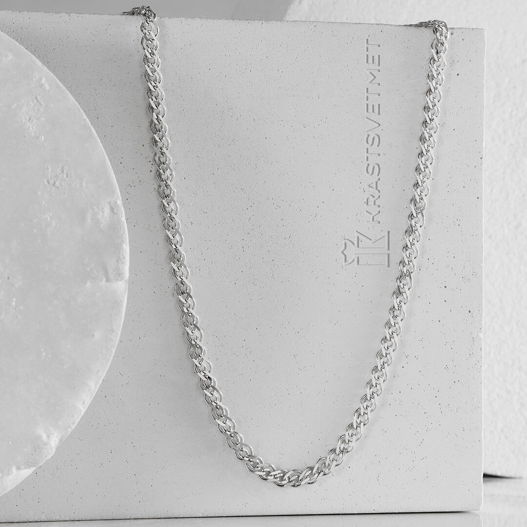 Цепь серебро, 925 проба, родирование