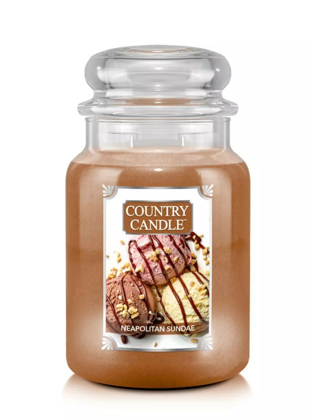 Country Candle/ Свеча большая Неаполитанский пломбир / Neapolitan Sundae 652гр.110-150 часов
